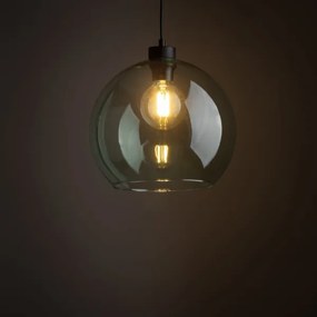 Lustr na lanku CUBUS 1xE27/15W/230V černá/kouřová zelená