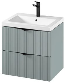 Cersanit Tirso, závěsná umyvadlová skříňka 594x447x572 mm + keramické umyvadlo, zelená matná, S801-544