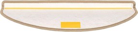 Schodové rohože 15 ks 65 x 21 x 4 cm hnědé, půlkulaté, velké 149855