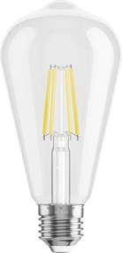 Mexen Vintis, LED filamentová žárovka E27, ST64, 6 W, neutrální bílá 4000K, čirá, L152-E27-0640-00