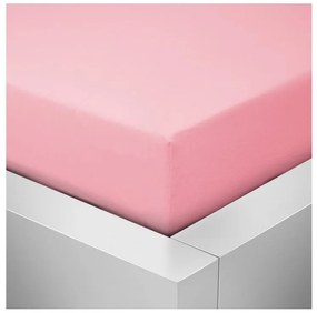 Písecké lůžkoviny Jersey prostěradlo  LYCRA 180x200 / 25cm - růžové