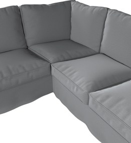 Potah na pohovku IKEA  Ektorp rohová barva šedá látka sametová