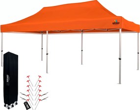 BRIMO Nůžkový párty stan EXCLUSIVE ALU 3x6 m bez stěn oranžový
