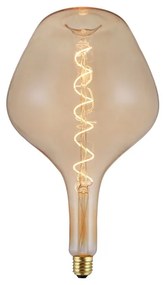 creative cables Zlatá LED žárovka demijohn 315 spirálové vlákno 5W E27 stmívatelná 2000K