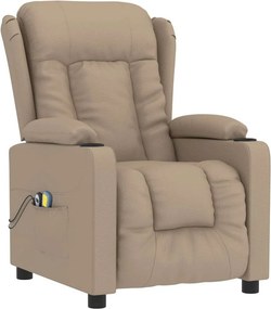 Elektrické masážní křeslo cappuccino umělá kůže 3098810