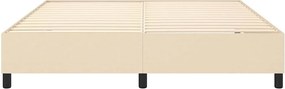 Rám postele s boxspringem krémový 160 x 200 cm textil 3120875