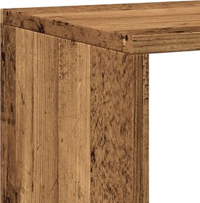 Knihovna old wood 137,5 x 29 x 137,5 cm kompozitní dřevo 3310296