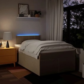 Box spring postel s matrací krémová 120x190 cm textil 3288132