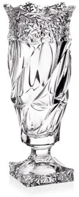 KŘISTÁLOVÁ VÁZA BOHEMIA ENIGMA FLAMENCO ICE NA NOZE 380MM