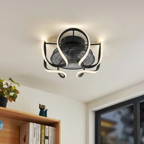 Starluna Lykkela LED stropní ventilátor CCT, černá