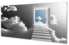 akrylový obraz Sky schodišti dveře 140x70 cm