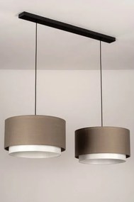 Závěsné designové svítidlo nad stůl Napolitana Taupe and Black
