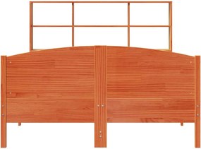 Postel s knihovnou bez matrace 140 x 200 cm masivní borovice 3323106