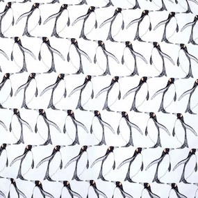 SCANquilt povlečení KLASIK SOFT penguins bíločerná 140 x 200/70 x 90 cm
