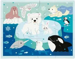 Mudpuppy Puzzle v taštičce Lední přátelé / 12 dílků / od 3 let