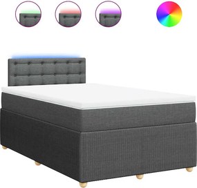 Box spring postel s matrací tmavě šedá 120x200 cm textil 3289738