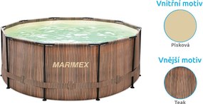 Bazén Marimex Florida 3,05x0,91 m se zabudovaným skimmerem - motiv TEAK
