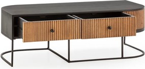 Konferenční stolek z mangového dřeva v přírodní barvě 60x120 cm Curve – MOME