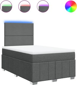 Box spring postel s matrací tmavě šedá 120x200 cm textil 3293929