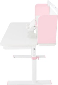 Rostoucí psací stůl SMART - růžová / bílá