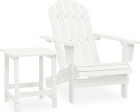 vidaXL Zahradní židle Adirondack se stolkem masivní jedle [315922] Barva: Bílá