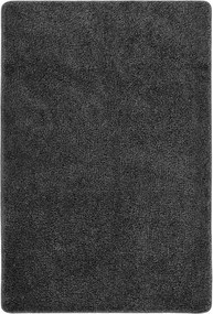 Koberec s dlouhým vlasem tmavě šedý 140 x 200 cm protiskluzový 340379