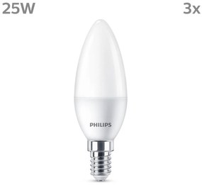 Philips LED svíčka E14 2,8W 250lm 2 700K matná 3ks