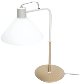 Bílá stolní lampa se skleněným stínidlem (výška 44 cm) Spot – Hübsch