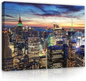 Obraz 100x75 New York městská krajina západ slunce mrakodrapy panorama