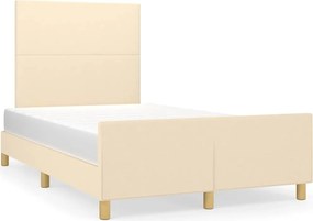 Rám postele bez matrace krémový 120 x 200 cm textil 3124884