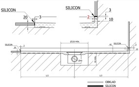 Polysan MIRAI sprchová vanička z litého mramoru, obdélník 100x80x1,8 cm, levá, bílá, 73169
