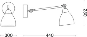 Ideal Lux - Nástěnná lampa NEWTON 1xE27/42W/230V lesklý chrom