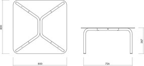Konferenční stolek se skleněnou deskou ve stříbrné barvě 60x80 cm Uku – noo.ma