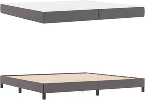 Rám postele s matrací Šedá 200 x 200 cm textil 3398651