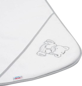 Dětská froté osuška s výšivkou a kapucí New Baby 80x80 bílá medvěd