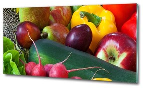 Wallmuralia Foto obraz skleněný horizontální Ovoce a zelenina 100x50