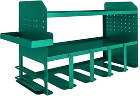 Outsunny držák nářadí, držák pro 5 vrtaček s boční přihrádkou.