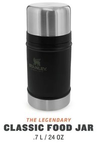 Černá termoska na jídlo z nerezové oceli 700 ml Legendary Classic Black – Stanley