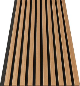 3D Dřevěné lamely na zeď na filci 255x46cm - Dub LATTE