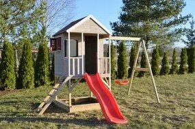Marimex domeček dětský dřevěný Veranda s houpačkou