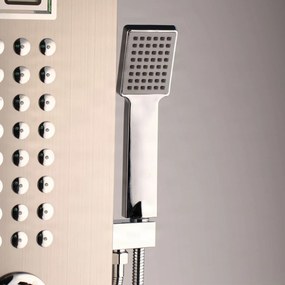 Termostatický sprchový panel EYN TP1912L, nástěnný i rohový, světle bronzový, s masážními tryskami — Nástěnná
