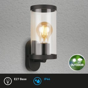 BRILO 3600-015X VÝPRODEJ VZORKU - Venkovní svítidlo, černá, 1x E27 / max. 12W - BRILO