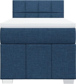 Box spring postel s matrací modrá 90x200 cm textil 3289257