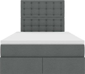 Postel s úložným prostorem a matrací Tmavě šedá 120 x 200 cm 3371899