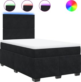Box spring postel s matrací černá 120 x 200 cm samet 3293178