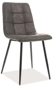 Signal Židle LOOK černý rám/šedá eko kůže