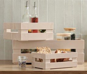Tchibo - Úložné boxy - barva: béžová