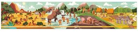 Janod Panoramatické puzzle v kufříku Prehistorické 100 ks