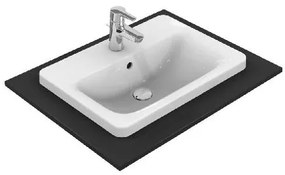 Ideal Standard Connect - Umyvadlo zápustné, 580x430 mm, s přepadem, 1 otvor pro baterii, Ideal Plus, bílá E5044MA