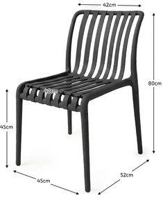 Plastová židle TREGO, antracitová